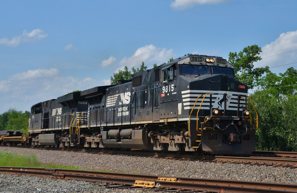 NS 9815 is eastbound.